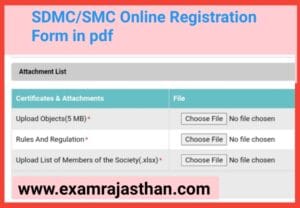 SDMC & SMC Online Registration Form In Pdf